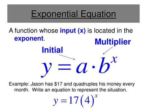 Exponential Form Of A Linear Equation