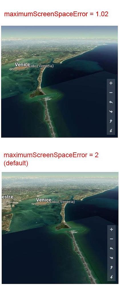 maximumscreenspaceerror does not work cesiumjs cesium community