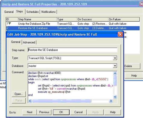 sql server 2000 2005 automated database backups and restorations