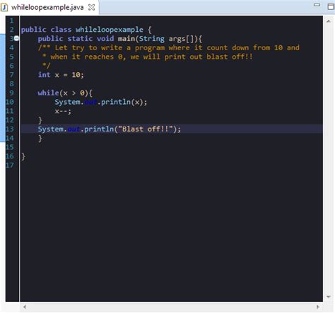 the code in 1 4 java programming tutorial while loop