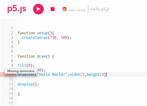 notice the friendly error message missing semicolon you may need to