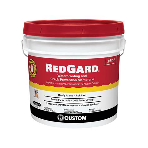 Custom Building Products Redgard 3 1 2 Gal Waterproofing And Crack