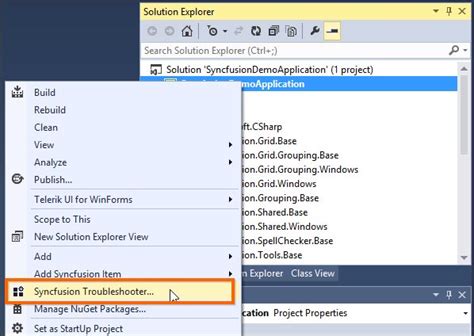 troubleshooting winforms syncfusion