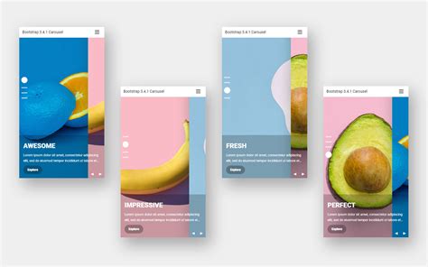 full page carousel slider on behance