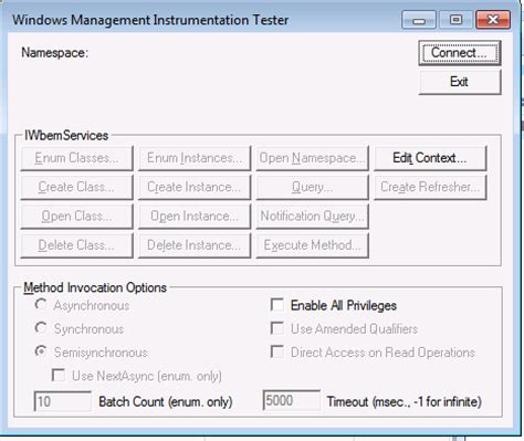 how to check system info using wbemtest