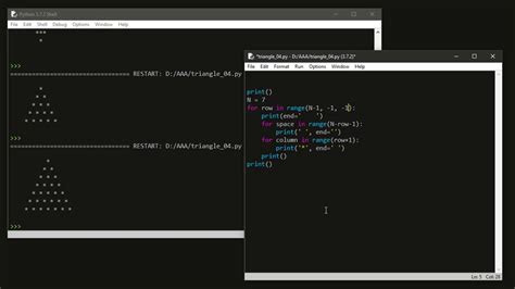 python programming for fun triangle 4 youtube