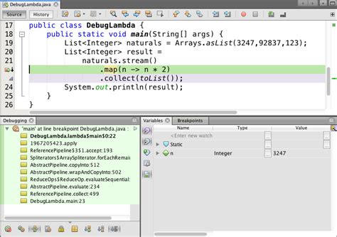 java how to debug stream map with lambda