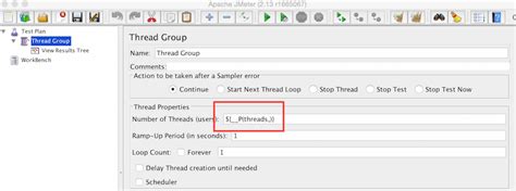jmeter how to set the thread count for the existing jmx