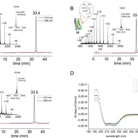 Hplc And Esi Ms Of Full Length G Csf Aglycon 8 A And Homogeneously