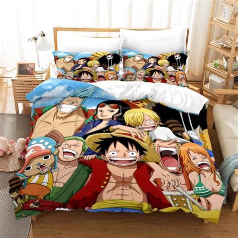 One Piece Luffy Animé 220 240cm Chopper Zoro Sanji Parure De Lit