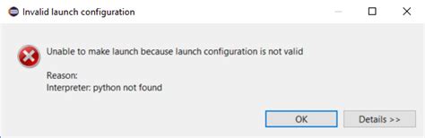 python why is eclipse reporting interpreter not found when using an
