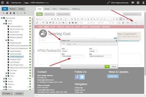 adding a bootstrap button plugin to the ckeditor in kentico 10