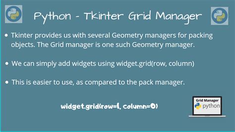 python tkinter grid example askpython