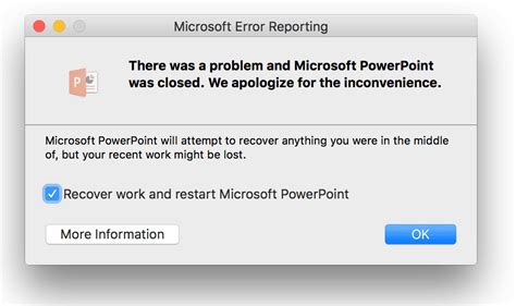 how to fix powerpoint crashing error when opening files on mac