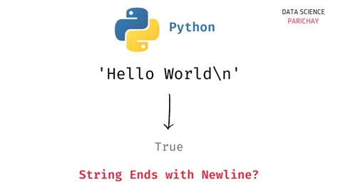 python check if string ends with a newline character data science