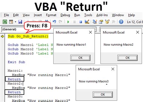 vba return how to use gosub return statement in vba