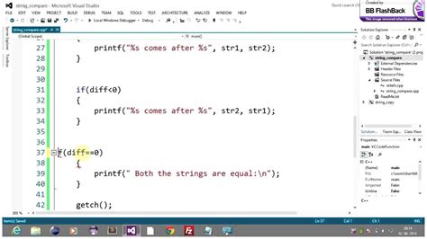 string compare without library function youtube