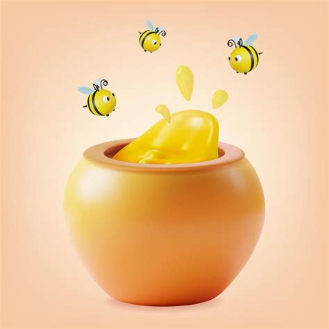 3d Organic Product Fresh Honey Concept Background Cartoon 43339875
