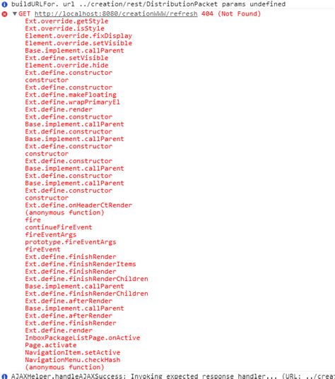 javascript why is extjs calling refresh url when i render an element