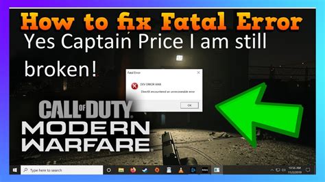 modern warfare fatal error code