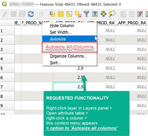 add autosize all columns to attribute table context menu · issue
