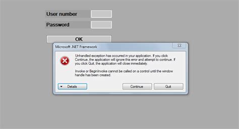 solved unhandled exception has occurred in your application