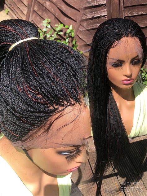 Ready To Shipbraided Wig Micro Needle Lace 360 Frontal Micro Etsy