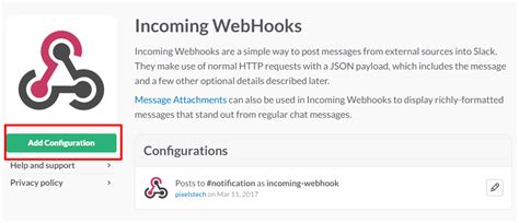 sending message to slack incoming webhook using php
