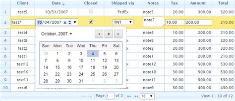 javascript how to use input type date for date column in jqgrid