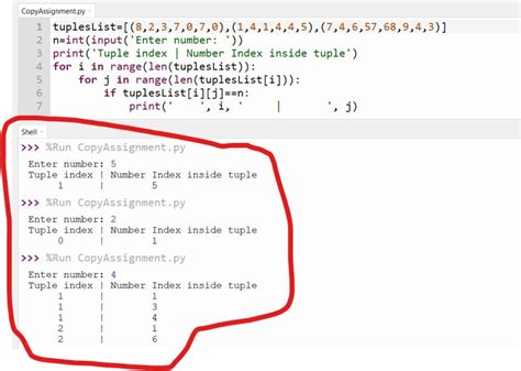 nested list indexing python copyassignment