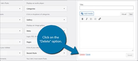 how to disable and remove wordpress widgets greengeeks