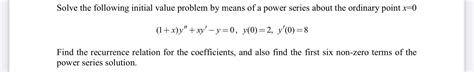Solved Solve The Following Initial Boundary Value Problem