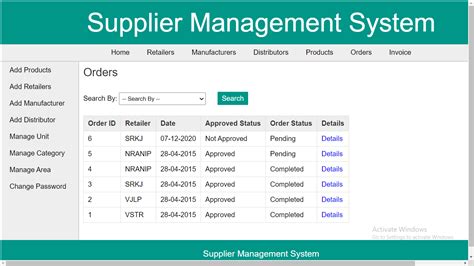 supplier management system in php mysql with source code