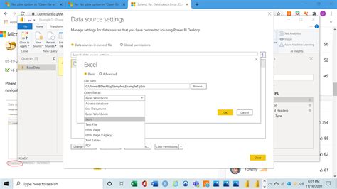 solved datasource error could not find file microsoft power bi