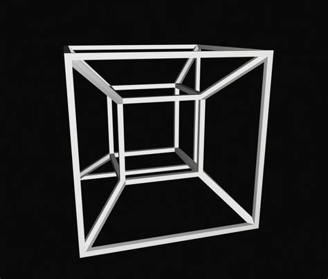 hypercube tesseract 3d model