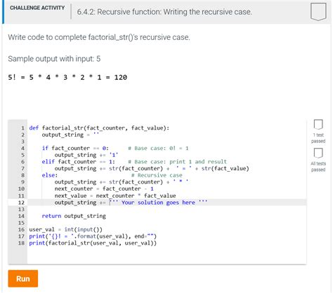 solved challenge activity 6 4 2 recursive function writing