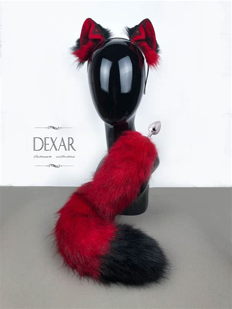 Red Fox Tail Plug Sex Toys Anal Butt Plug Fox Ears Cosplay Etsy