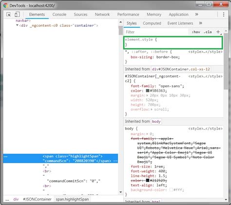 html span doesn t apply css style when entered via