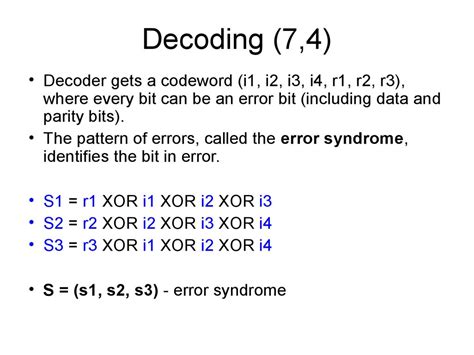 error control hamming code презентация онлайн