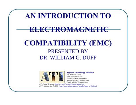 Pdf An Introduction To Electromagnetic Compatibility Emc · Pdf