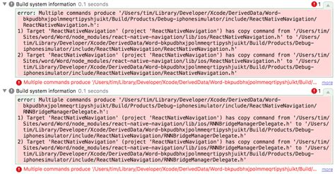 [v2] build error in xcode 10 multiple commands produce · issue