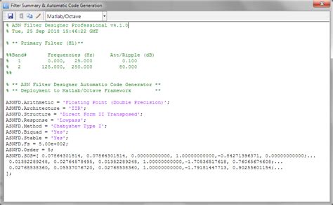 how to export designed iir fir filters to matlab asn home