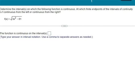 Solved 1 Determine The Interval S On Which The Following