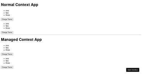 react context api example forked codesandbox