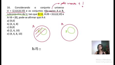 Questão De Conjuntos Resolução Passo A Passo Youtube