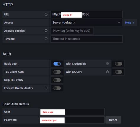 proxmox metric server and grafana via flux und influxdb2 x