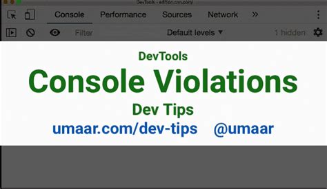 console violations chrome devtools dev tips