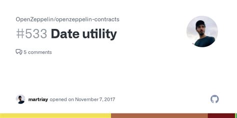 date utility · issue 533 · openzeppelin openzeppelin contracts · github