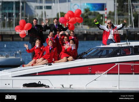 Virgin Boss Richard Branson Is Welcomed Back To Plymouth On Board The