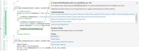 c argumentoutofrangeexception in sqlcommand stack overflow